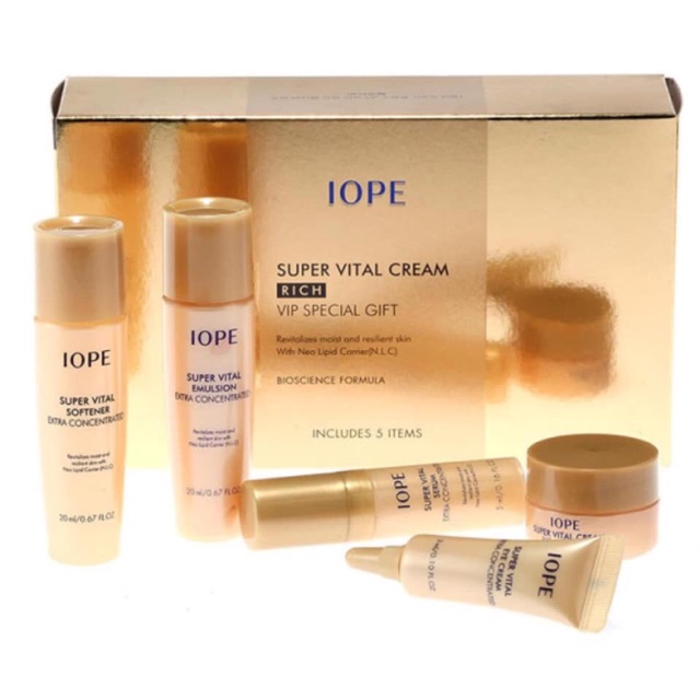 Iope Super Vital Cream Vip Special Gift Set (5 Piece) | Shopee Philippines