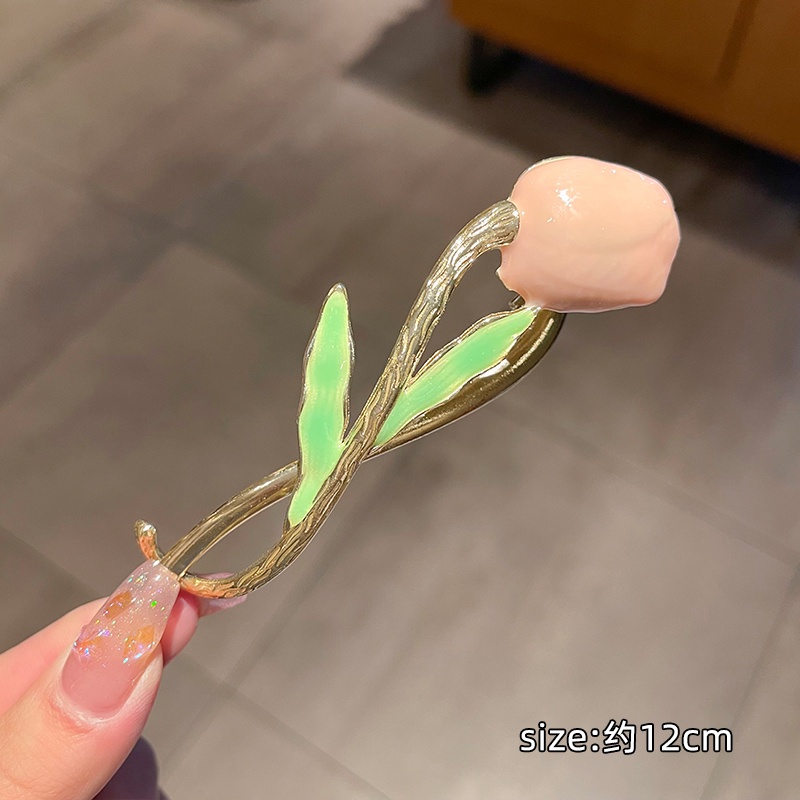 Bell Orchid Hair Clip Spring Clip Frog Buckle Hair Clips for Women ...