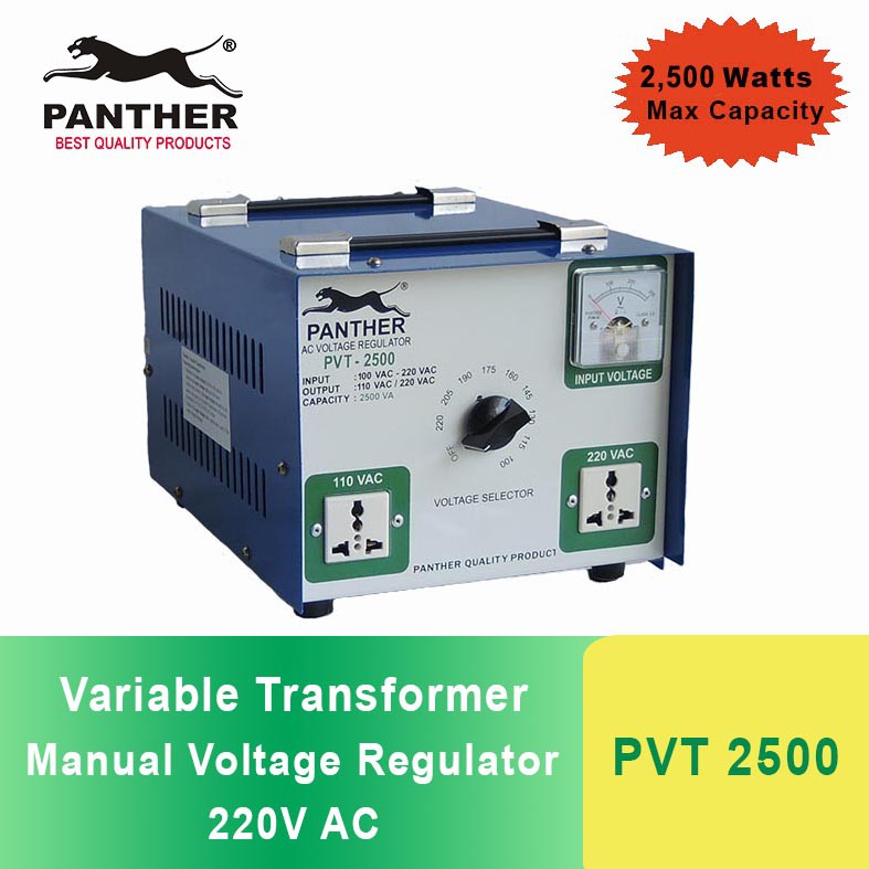 Panther PVT 2500 Manual Voltage Regulator / Variable Transformer 2500 ...