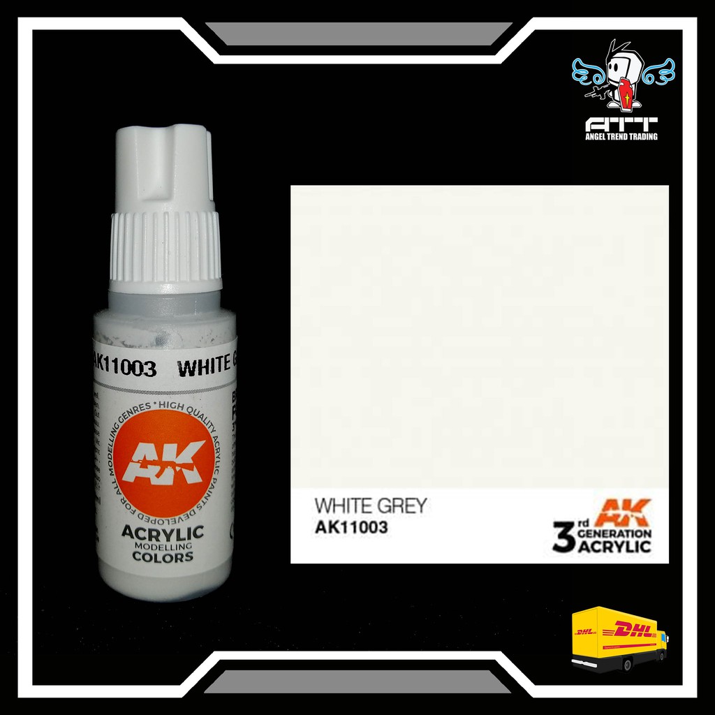 AK ACRYLIC AK11003 3RD GENERATION - WHITE GREY 17ML Gunpla Gundam Paint ...