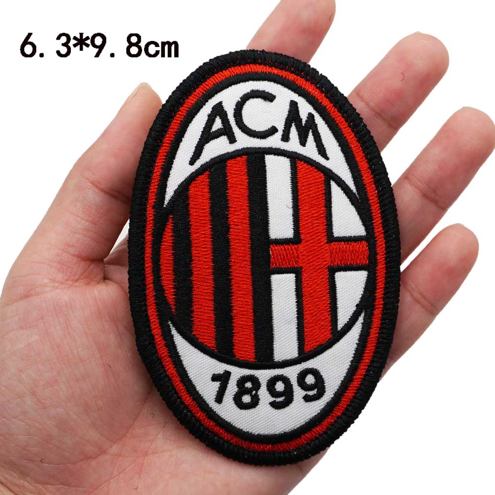 【Customized 】Football Basketball Rugby Club AC Milan 3D Embroidery ...