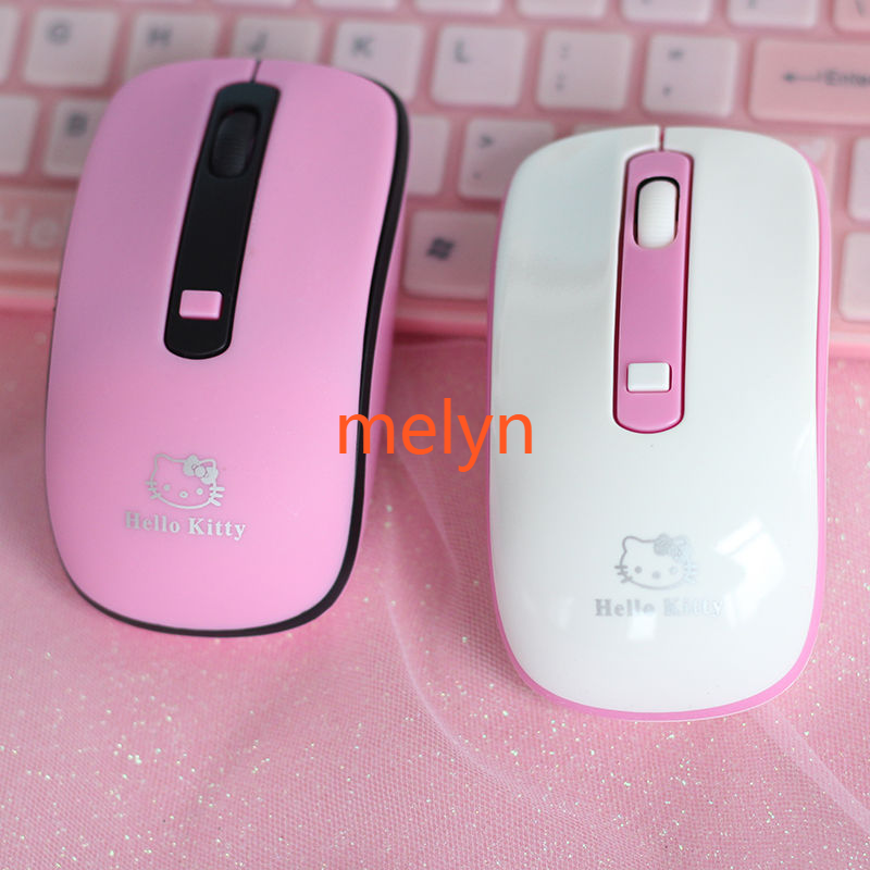 Hello Kitty wireless mouse cute girl mute desktop notebook gaming mouse ...