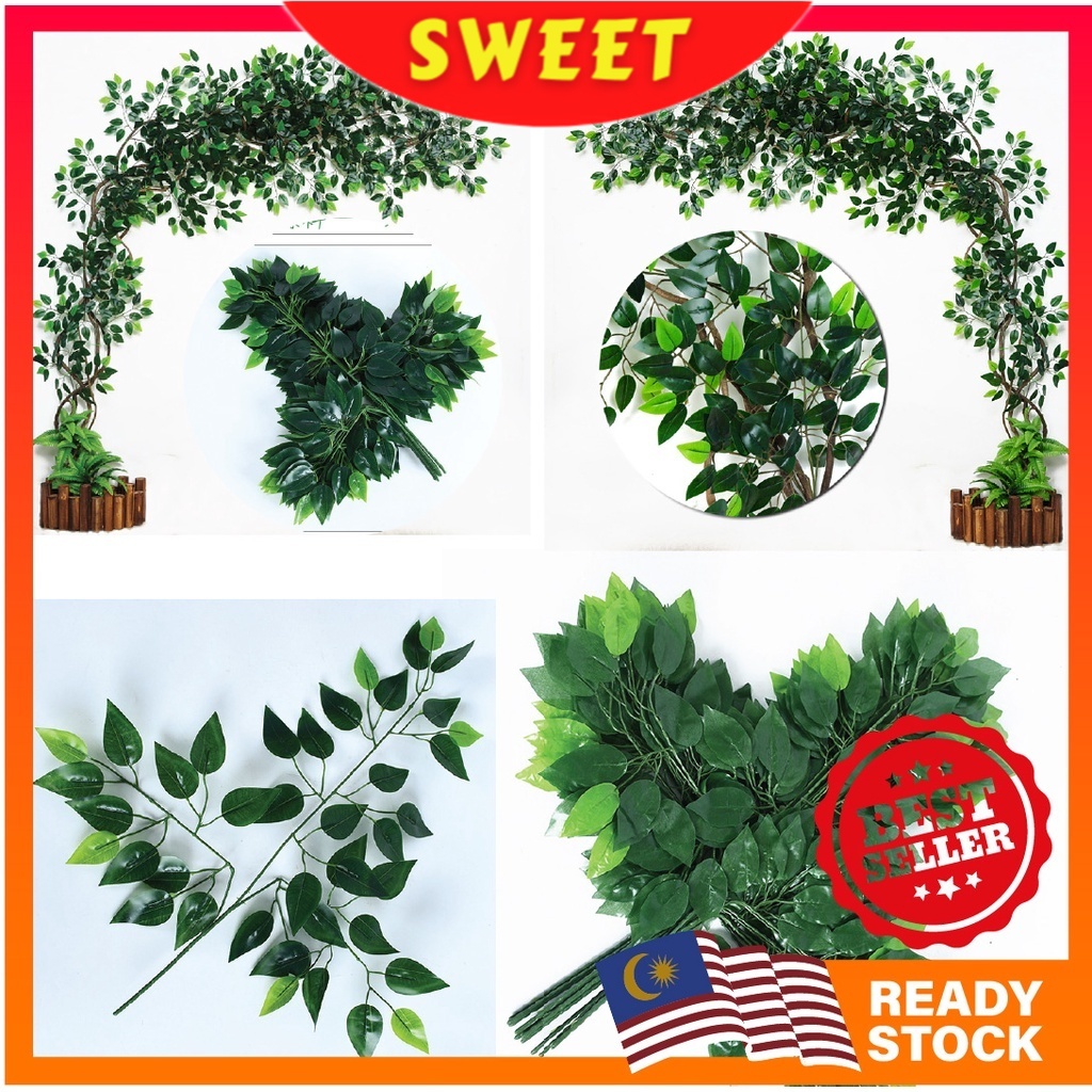 Artificial Leaf Home Decoration Wedding Deco Fake Flower Green Leaves ...