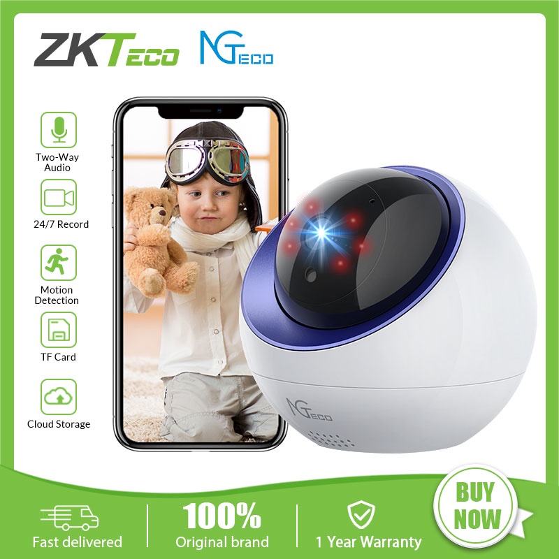 NGTeco C200 Smart CCTV Wireless Camera Wi-Fi Indoor Security IP Camera APP Remote CCTV Home ...