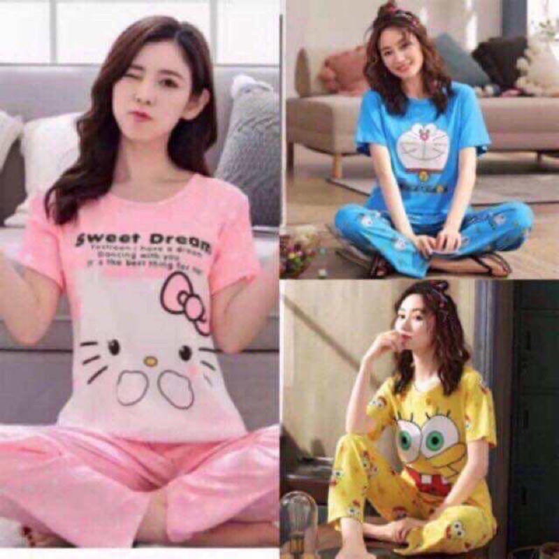 PinSan Korean pajamas set (sleepwear + pajama pants)Assorted Design ...