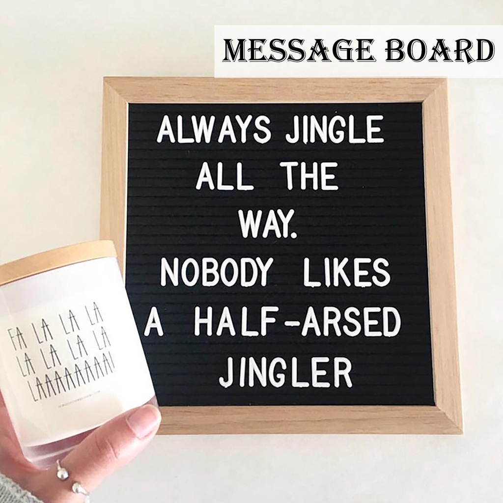 Felt Letter Board, 10x10 inches, Changeable Wooden Message Board Sign ...