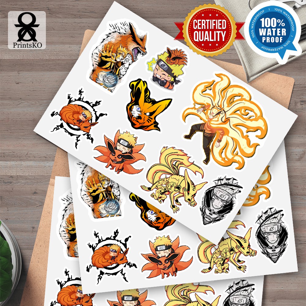 Naruto Water Proof Stickers - NARUTO KURAMA Design | Shopee Philippines