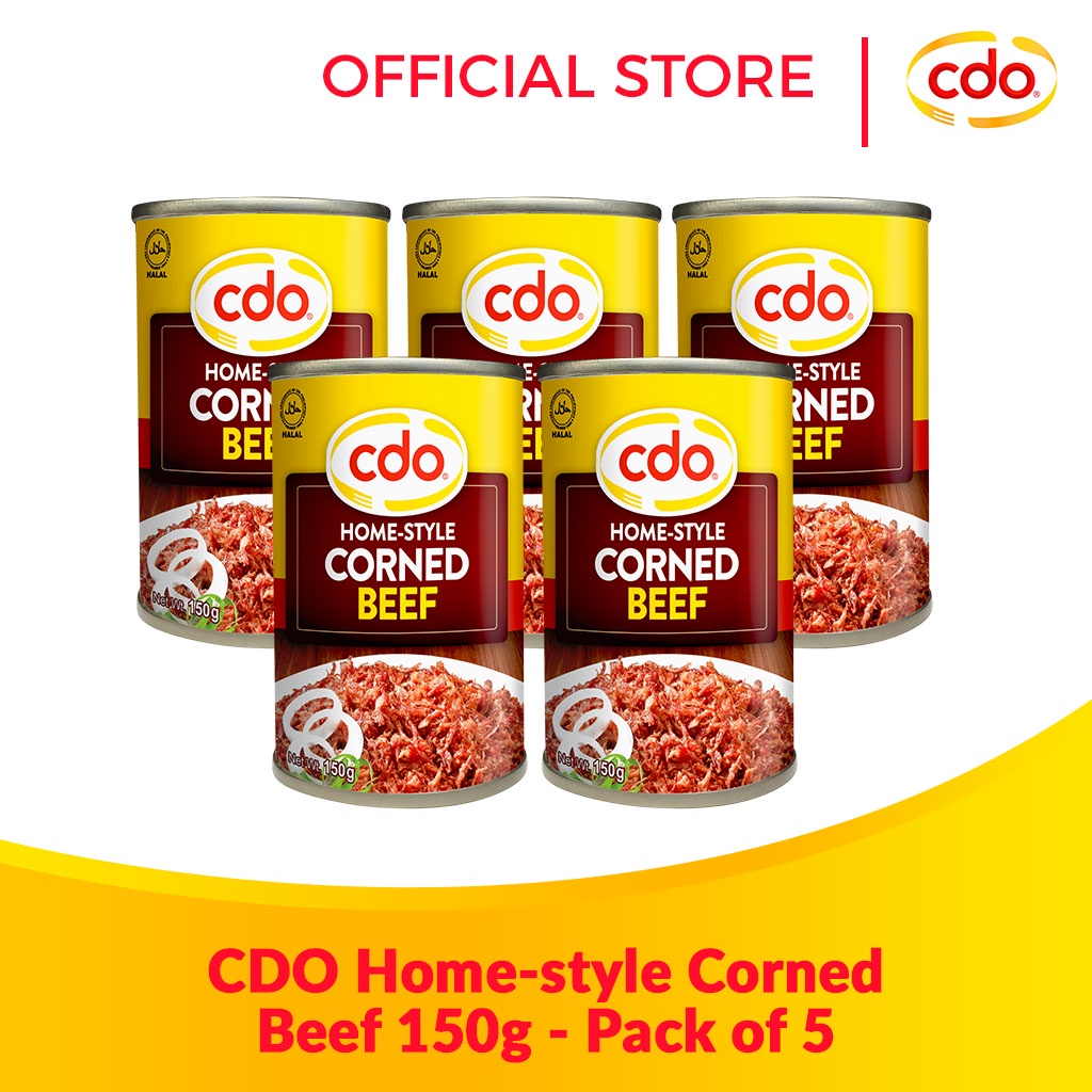 CDO Home-Style Corned Beef Classic 150g - Pack of 5 | Shopee Philippines
