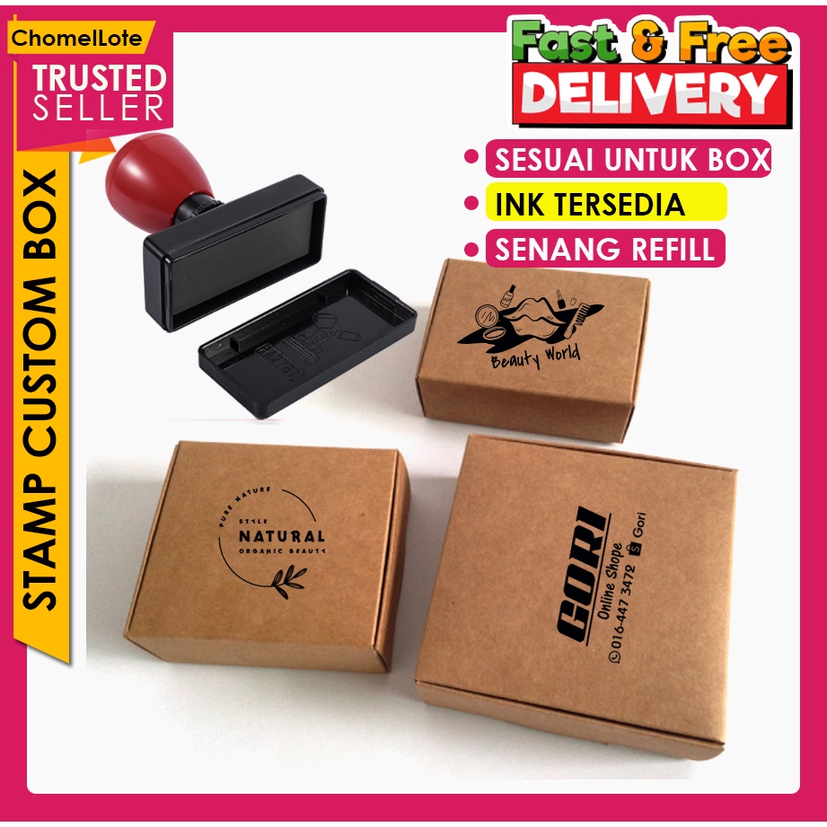 Stamp Chop Custom Made, Cop Kotak Stamp, Cop Kotak, Cop Logo, Rubber ...