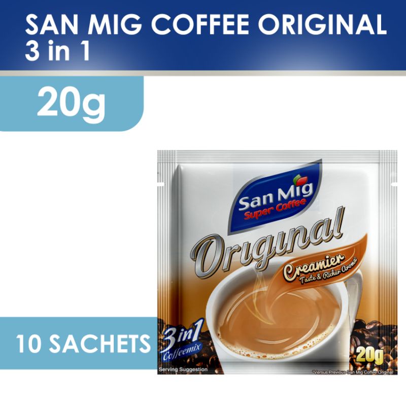 San Mig Coffee Original 3in1 (20g x 10sachets) | Shopee Philippines