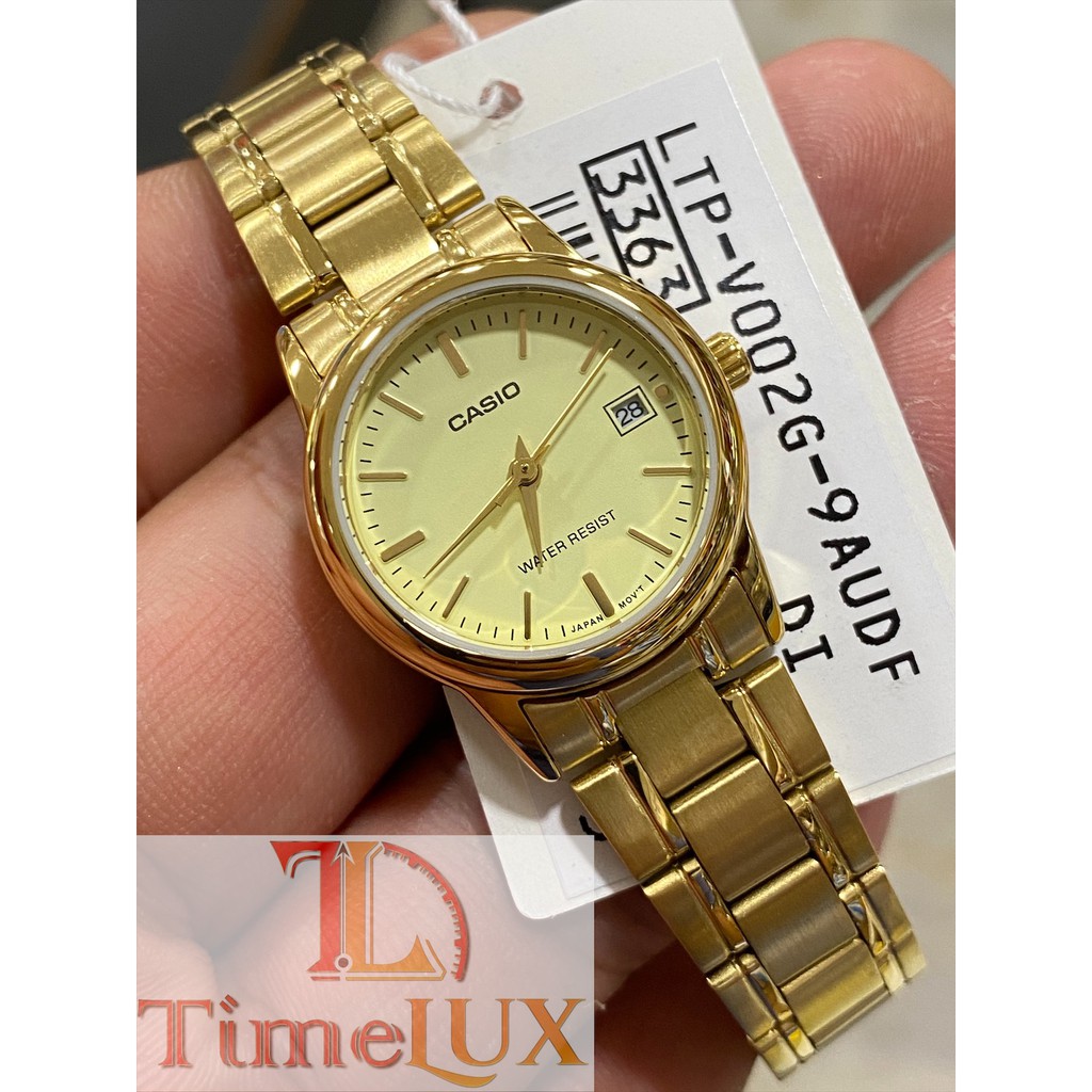 CASIO LADIES GOLD LTP V002G 9A / LTP V002 GOLD FACE | Shopee Philippines