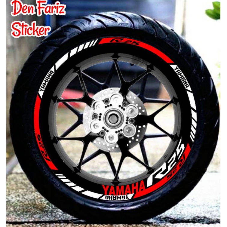 Motorcycle stickers R25 stickers yamaha R25 rim stickers rim trim list ...