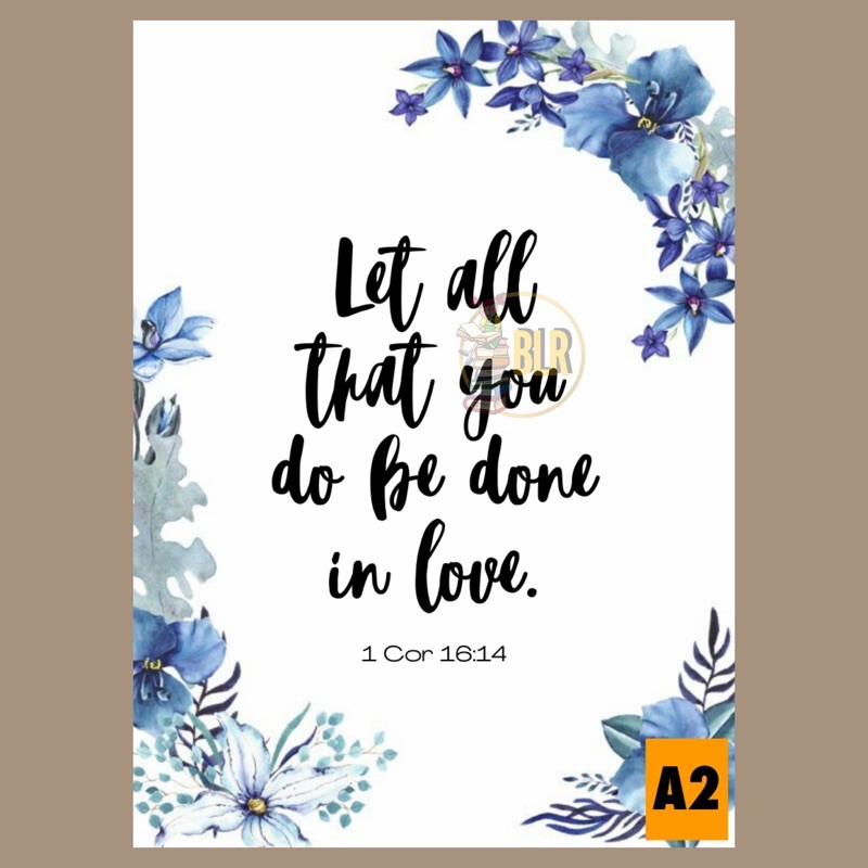 Wall Decor A4 size - Bible Verses (Laminated, Sintra Board) | Shopee ...