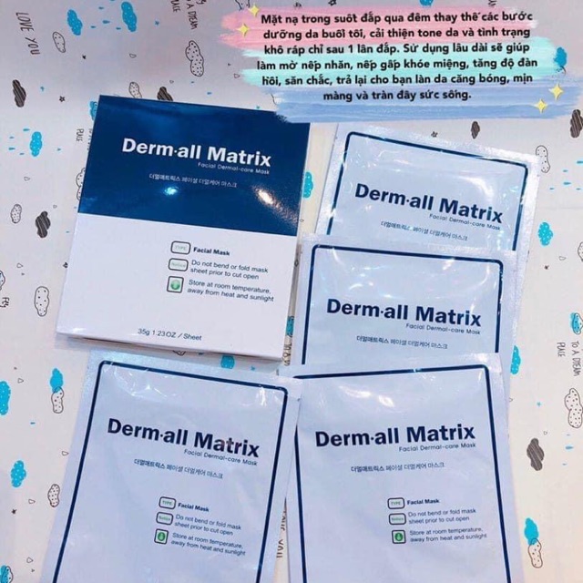 Derm- ALL MATRIX FACIAL DERMAL - CARE MASK | Shopee Philippines