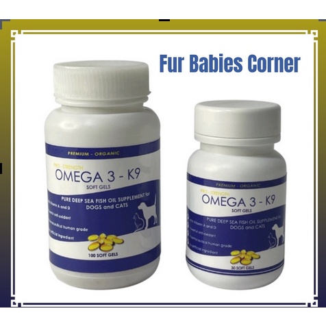 Omega 3 Fish Oil - K9 For Dogs & Cats (30 or 100 Soft gels) | Shopee ...