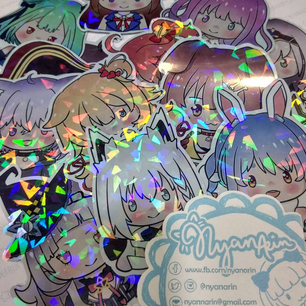 METALLIC VINYL Vtuber HoloLive Stickers | Shopee Philippines