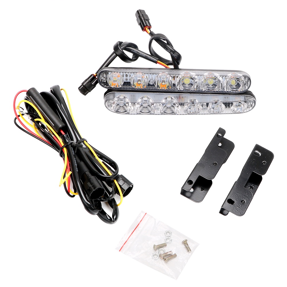 Auto Daytime Running Lights DRL Waterproof 1 Pair Daylight Universal ...