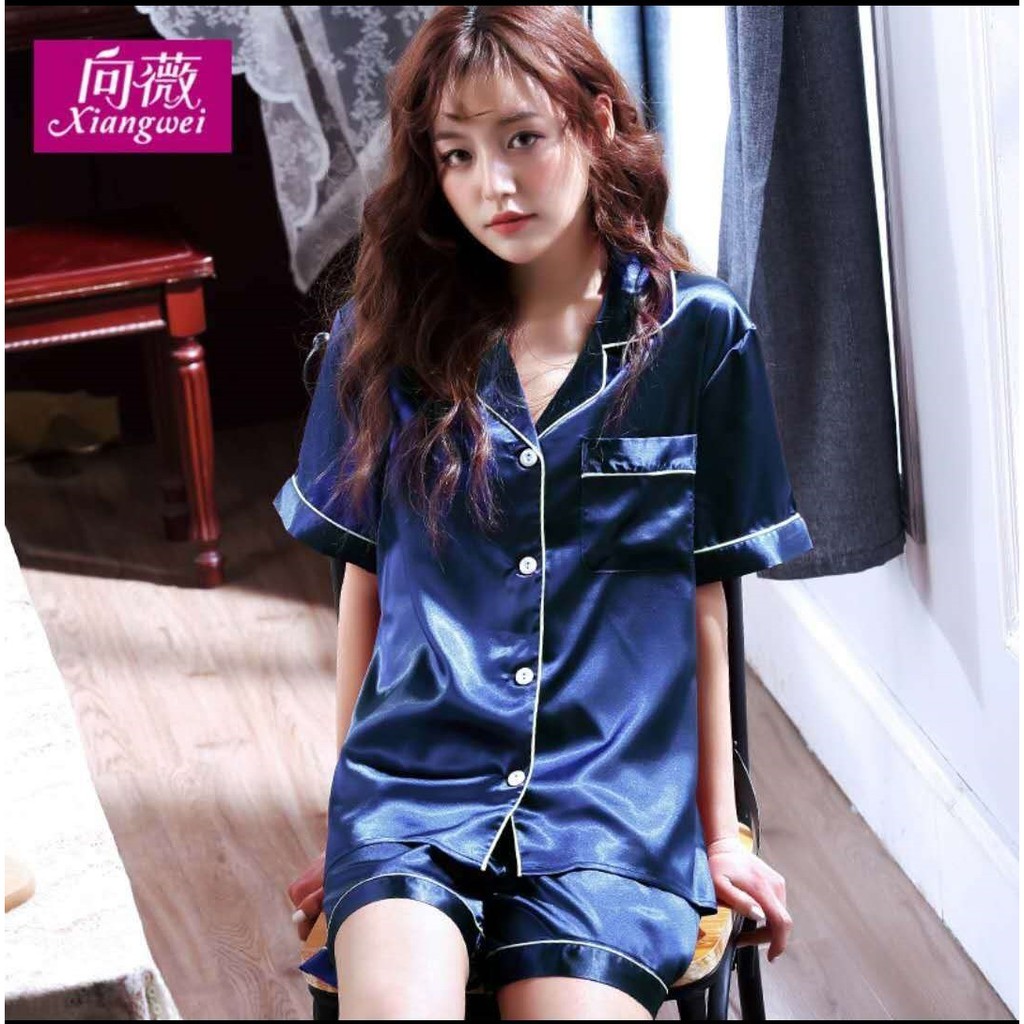 SLS Women's lingerie Fashion korean high end silk terno sleepwear ...
