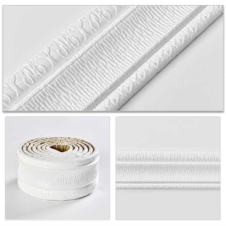230cm 3d Foam Embossed Corner Line Self Adhesive Wall Waist Line