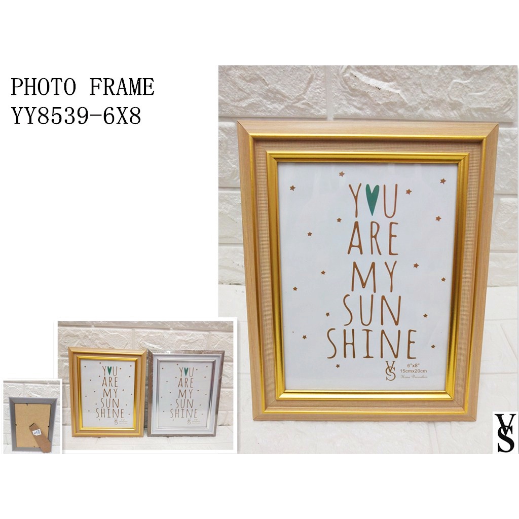 6X8 INCHES PHOTO FRAME WOODEN ACETATE PLASTIC COVER 15cmx20cm (YY8539 ...