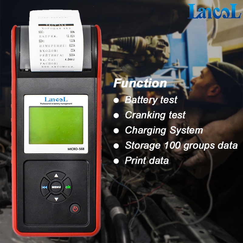 Lancol MICRO-568 12V Car Battery Tester Vehicle Analyzer Diagnostic ...