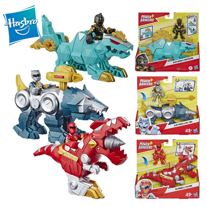 Hasbro Playskool Power Rangers Action Figure Red Ranger T-Rex Wolf ...