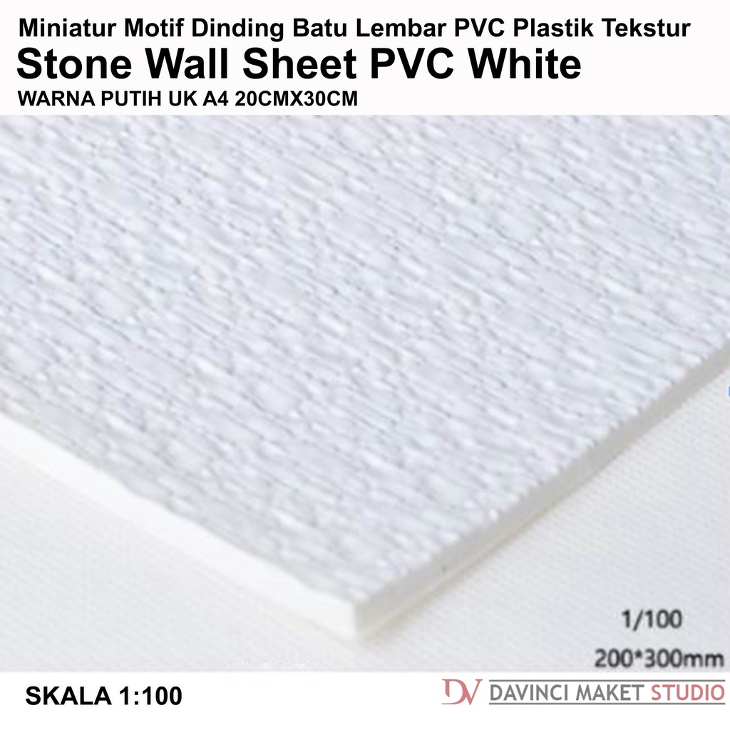 PUTIH Miniature Motif Stone Wall Sheet Pvc Plastic Texture Diorama ...
