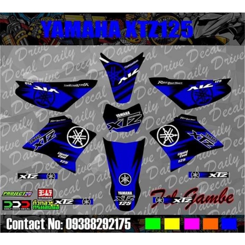 YAMAHA XTZ 125 FULL DECALS DESIGN | Shopee Philippines