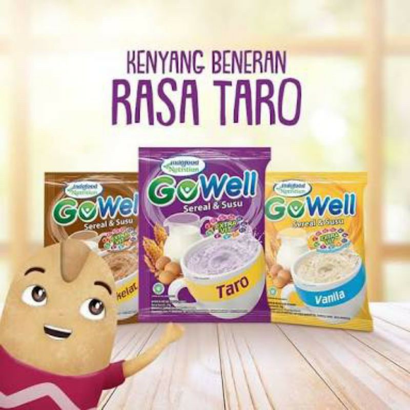 Gowell Milk Cereal Chocolate Taro Vanilla Flavor | Shopee Philippines