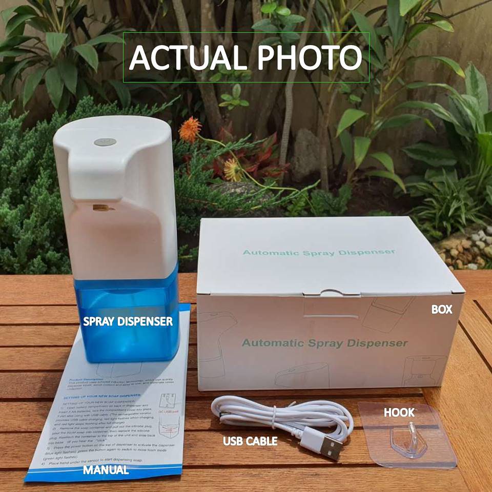 RECHARGEABLE AUTOMATIC ALCOHOL SPRAY DISPENSER | Shopee Philippines