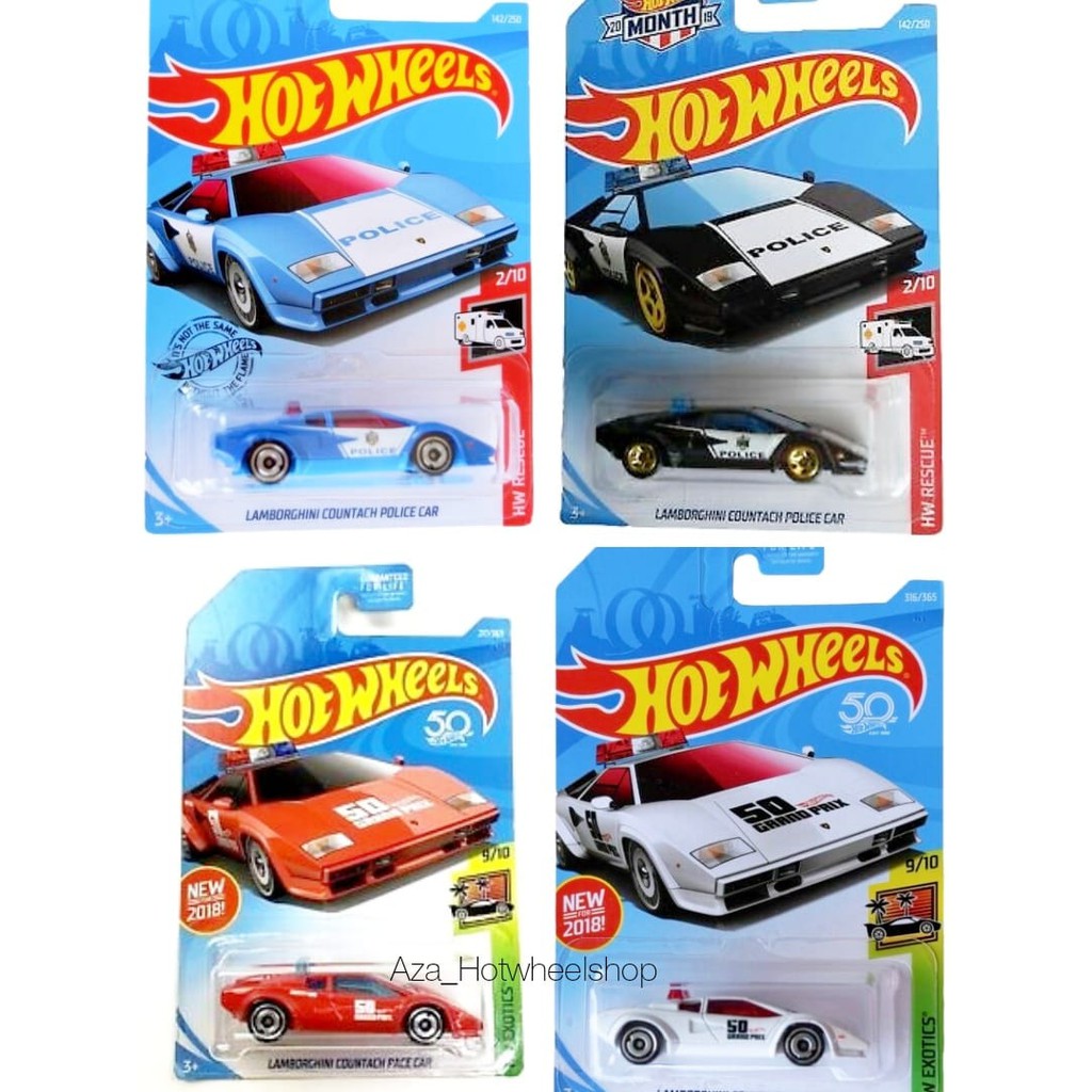 Hot Wheels Lamborghini Countach Police Pace Car hotwheels Police lambo ...