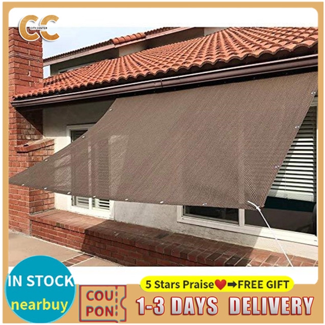 Sun Shade Mesh Canopy Awning Privacy Screen Window Cover 95% UV ...
