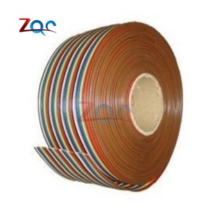 1M 3.3ft Flat Cable 2.54MM 40 Pin Rainbow Ribbon IDC Cable Wire Rainbow ...
