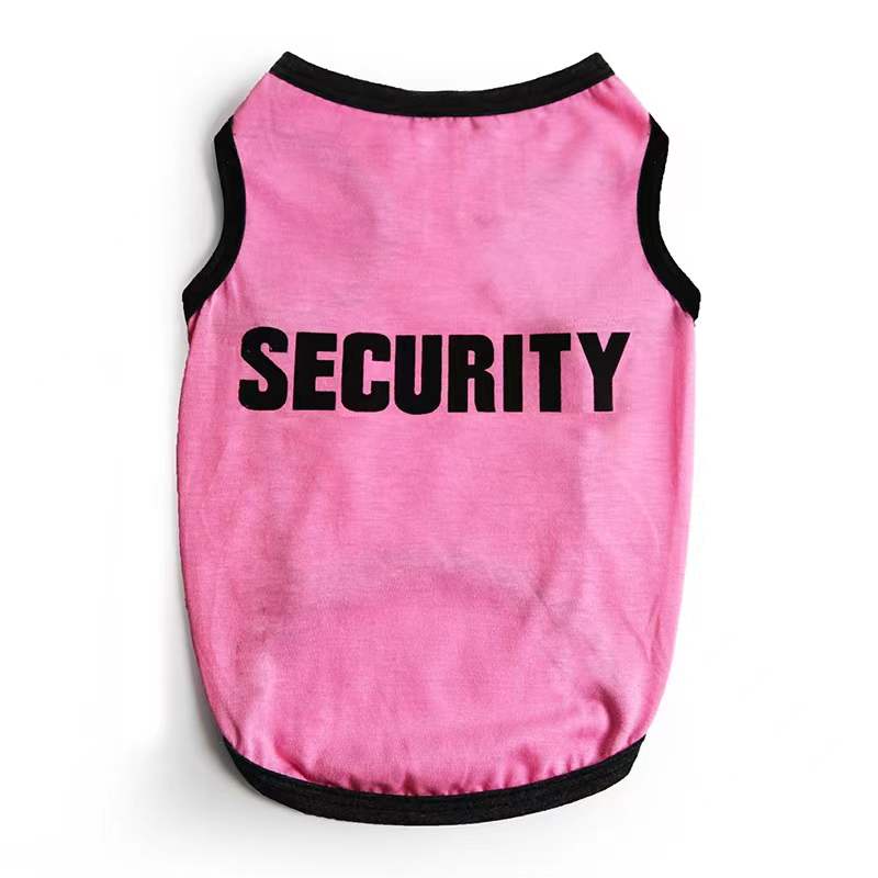 Security Pet Summer Shirt Small Dog Cats Clothes Vest T-shirt | Shopee ...