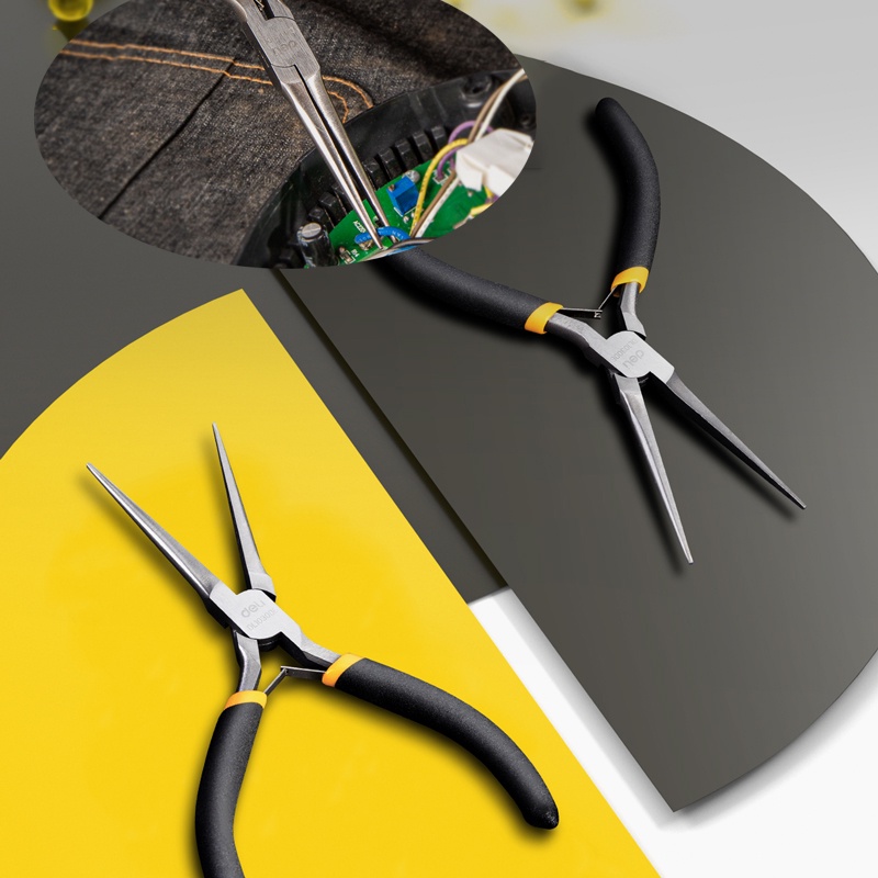 Deli 6" Needle Pliers 5" Curved Pliers 4" Cutting Pliers 11/16 ...