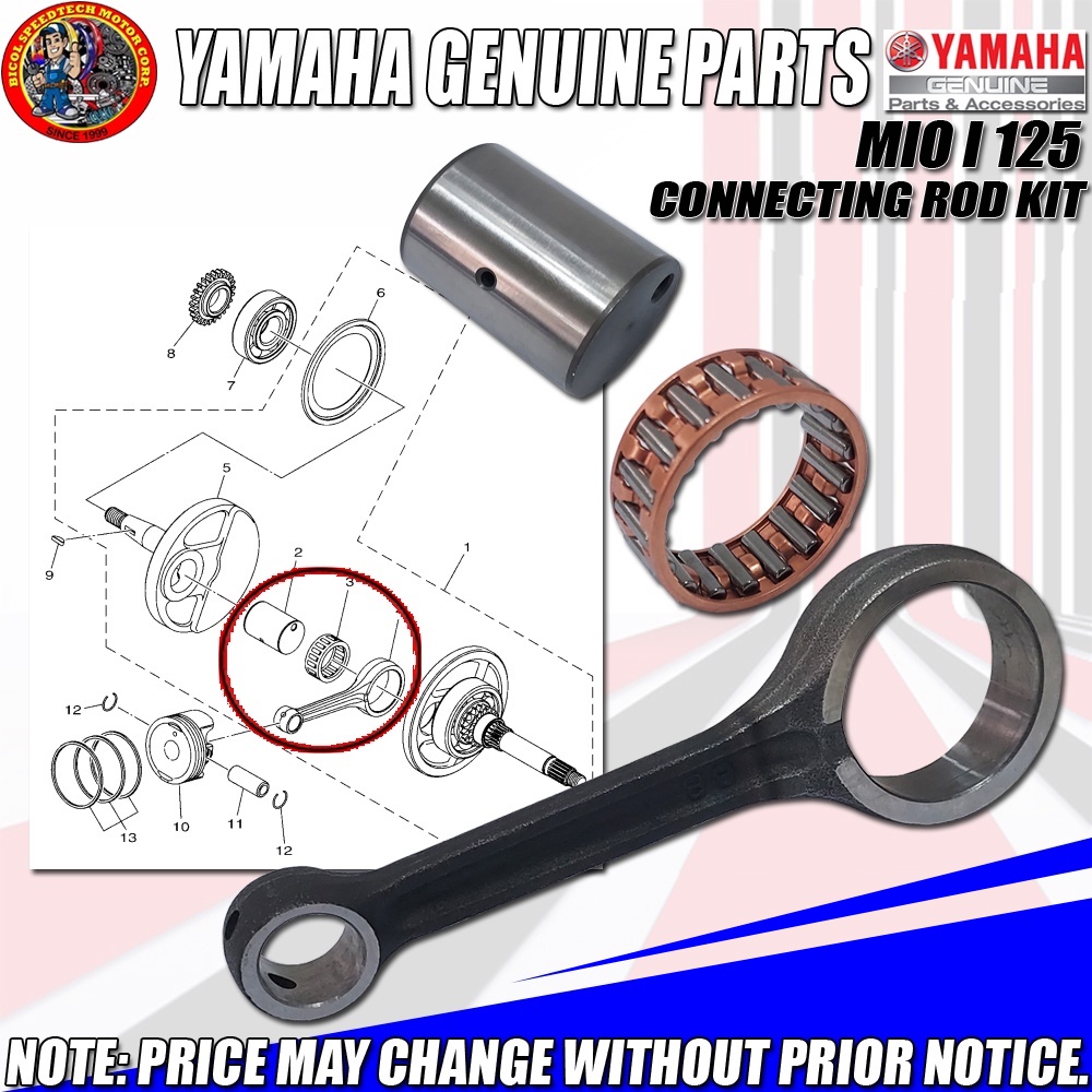 MIO i 125/GRAVIS/GEAR/FAZZIO CONNECTING ROD KIT (YGP)(GENUINE:2BM-E1681 ...
