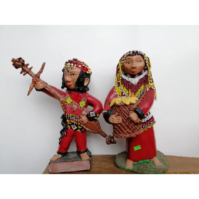 Manobo playing instrument statue with accessories | Shopee Philippines