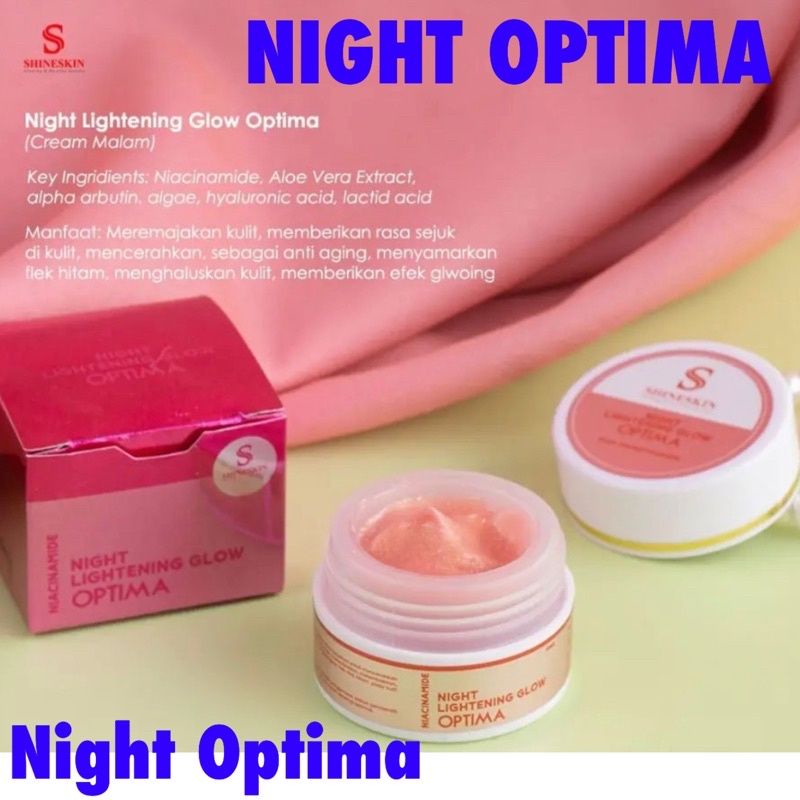 Shineskin night lightening glow optima, night cream | Shopee Philippines