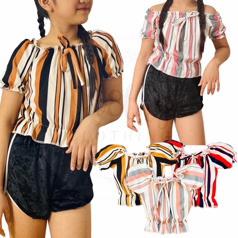 Kids Lilly Puff / Off Shoulder Sleeves | Shopee Philippines