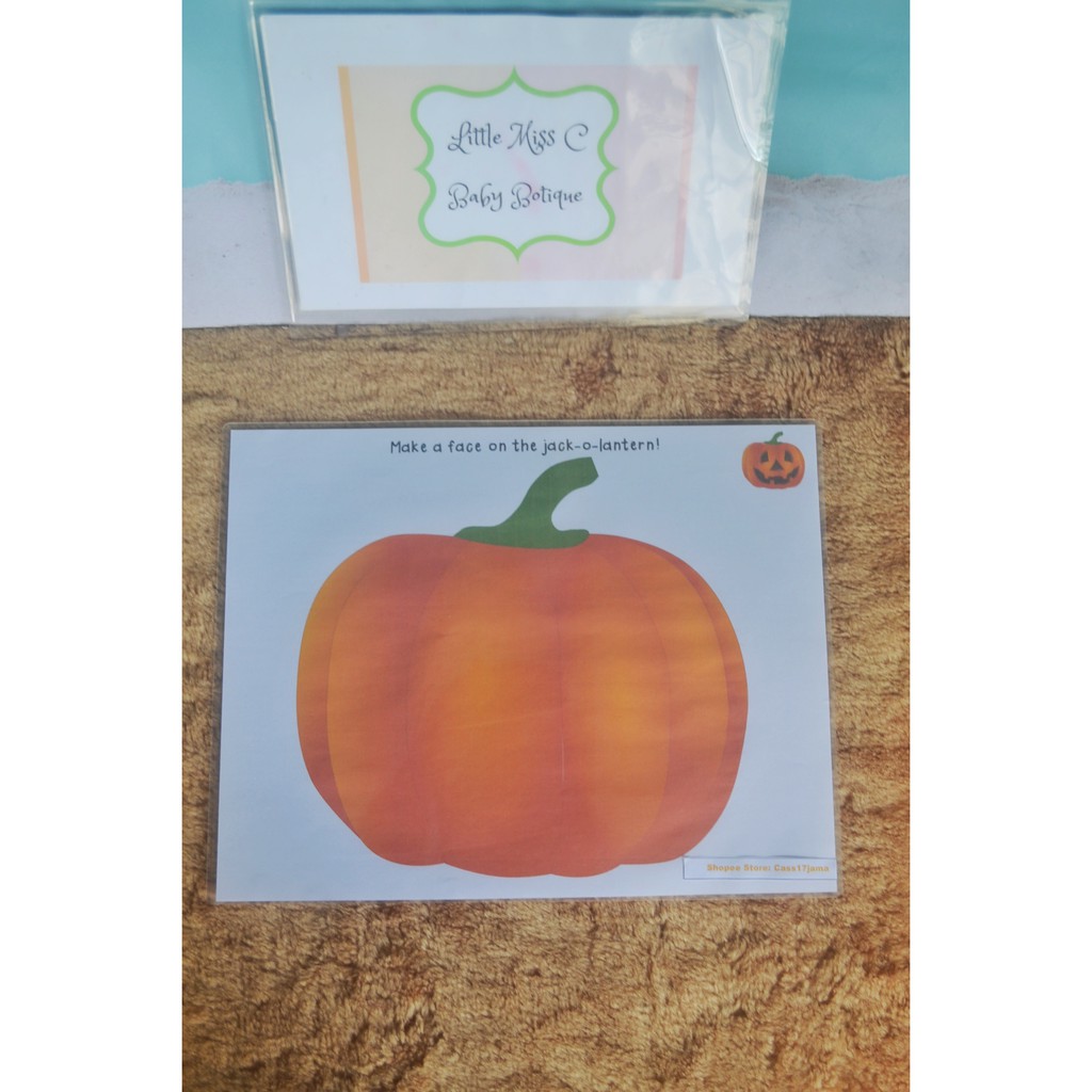LAMINATED PUMPKIN HALLOWEEN PLAY DOUGH MAT | Shopee Philippines