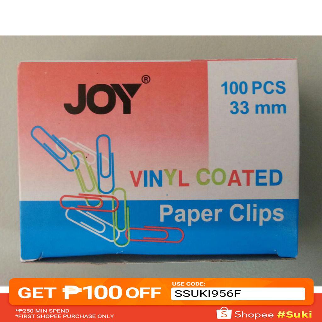 paper clip vinyl coated 33mm,50mm 100pcs | Shopee Philippines