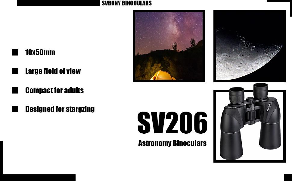 Local Stock Svbony SV206 Astronomy Binoculars 10x50 Compact Long Range ...