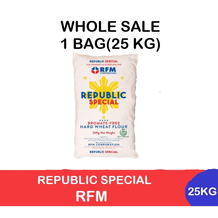 Republic Bread Flour First Class Flour RFM WHOLE SALE 1Bag (25KG ...