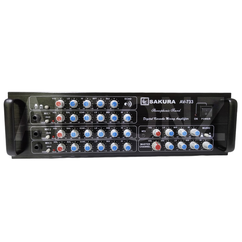Sakura AV-733 Digital Karaoke Mixing Amplifier (450Watts x 2)(ORIGINAL) | Shopee Philippines