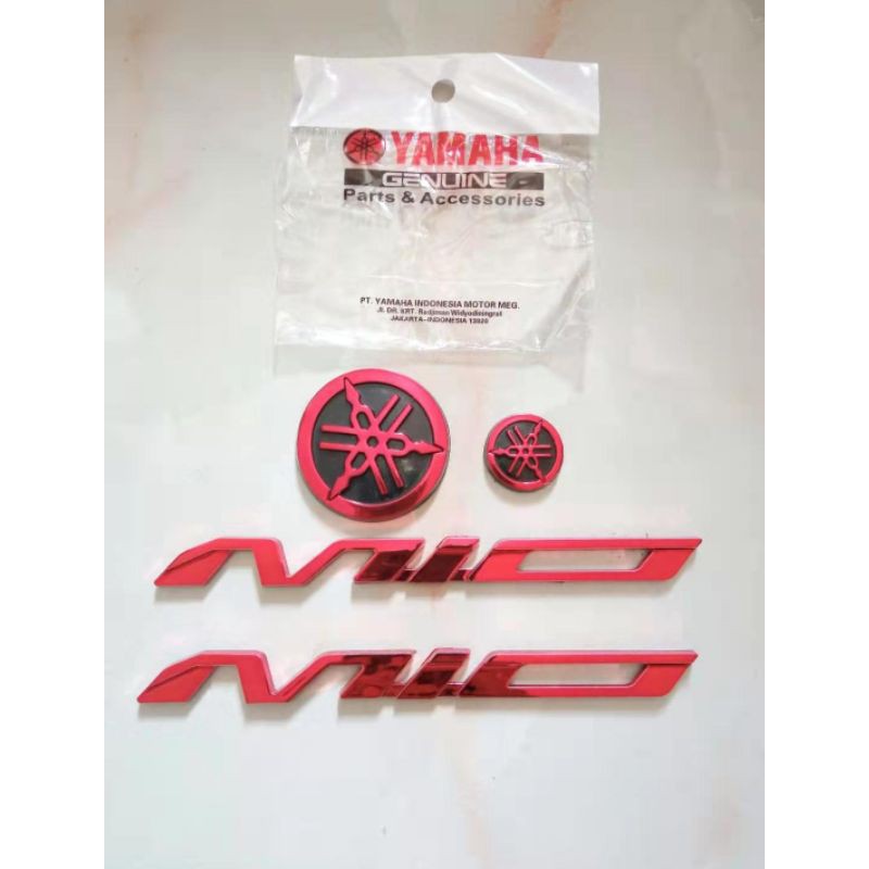 [Sold per Set ] Yamaha Genuine Logo Emblem for Mio 1 set ( Silver ...