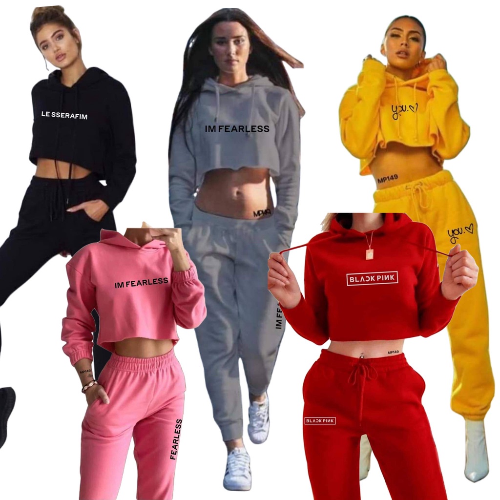 Ranley Terno /Coordinates (* crop hoodie pullover With jogger pants ...