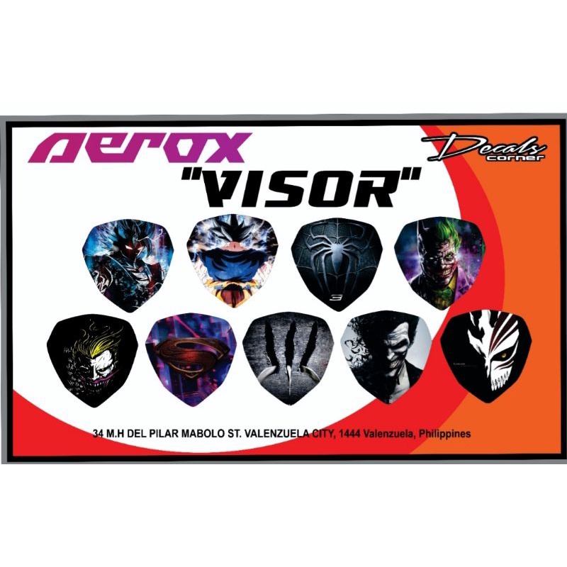 Aerox V1/V2 Visor Laminated Decals | Shopee Philippines