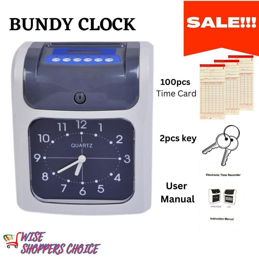 Bundy Clock Time Recorder machine w/ free 100pcs Time Cards [english ...