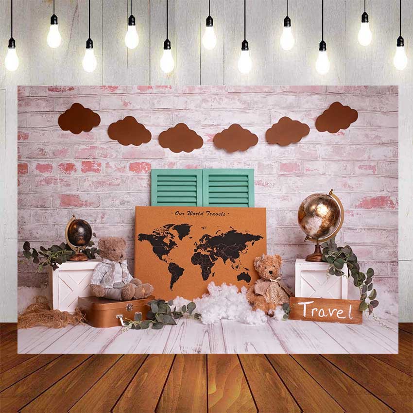 Spring Travel Strawberry Lemon Flowers 3D Backdrops For Girls Birthday ...