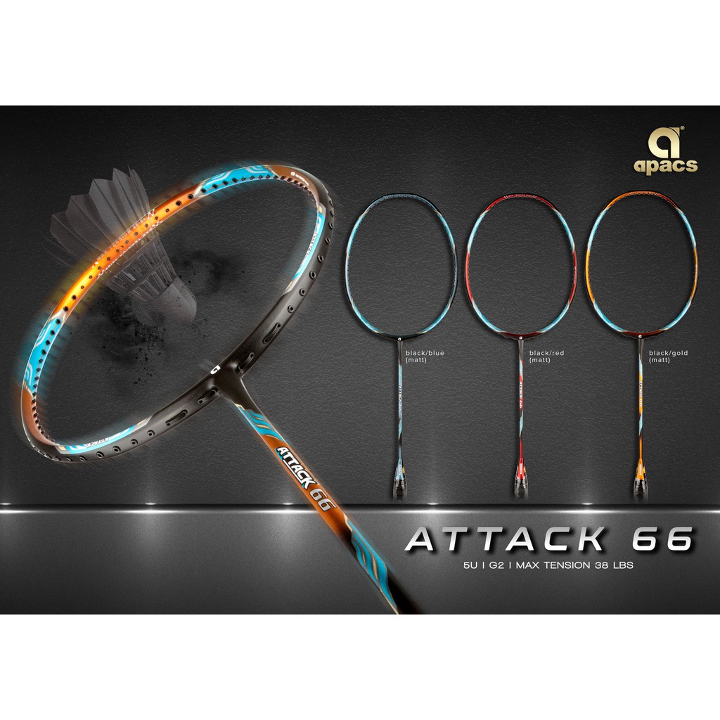 APACS ATTACK 66 BADMINTON RACKET | Shopee Philippines